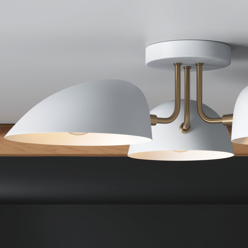 Argo White Flush Mount Ceiling Light Fixture Modern | Nathan James