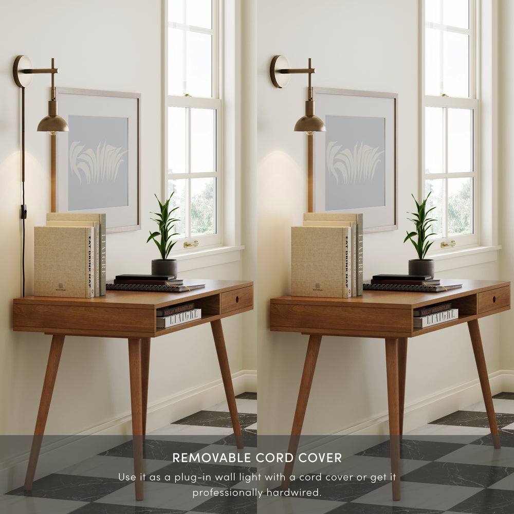 Tamlin Mid-Century Plug in Wall Sconce Light | Nathan James