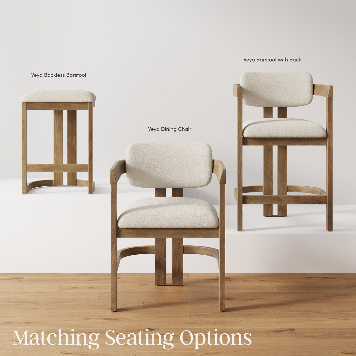 Veya Barrel Wooden Backless Bar Stool | Nathan James