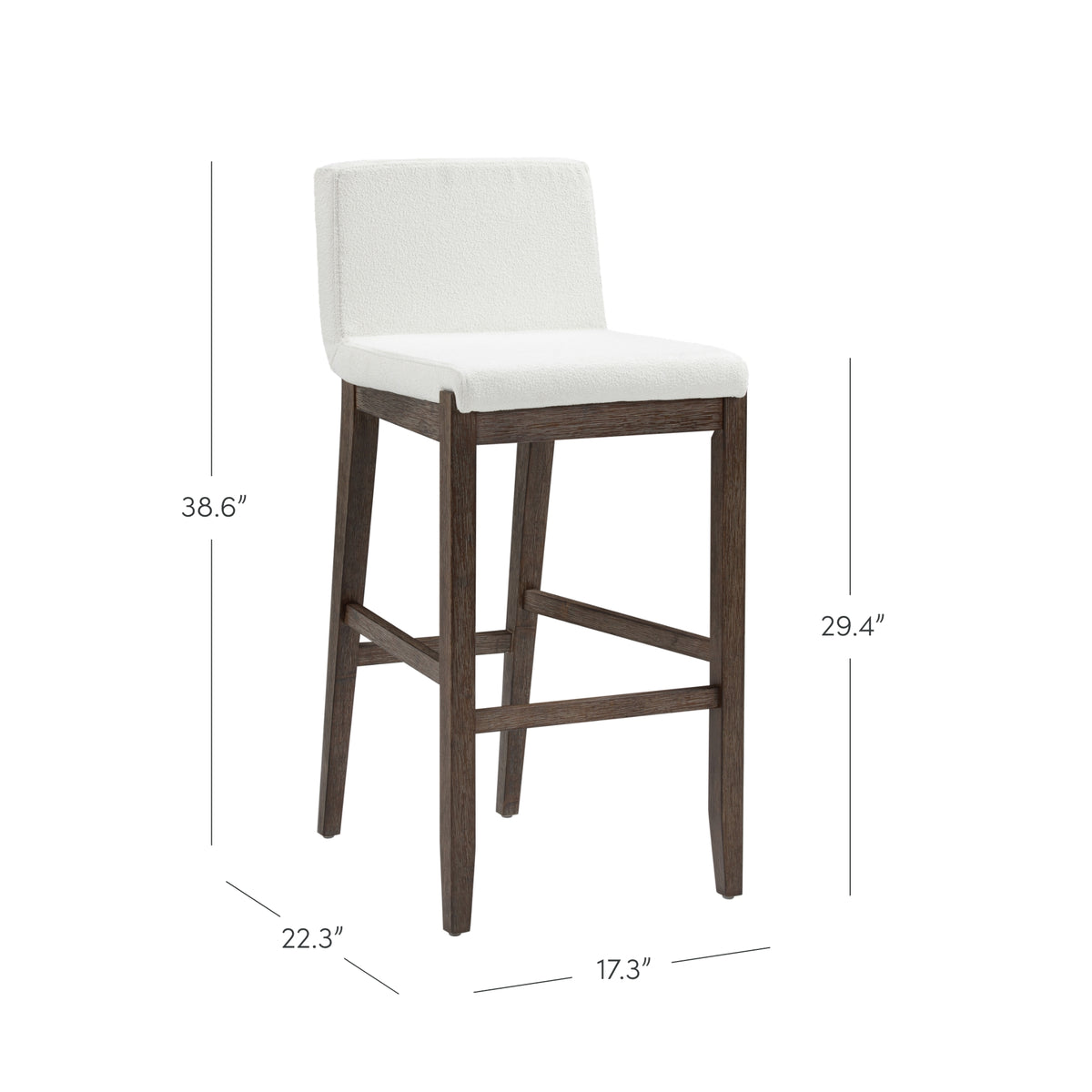 Gracie Scandinavian Bar Height Bar Stool Set of 4 | Nathan James