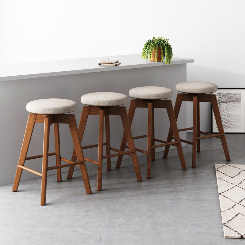 Amalia Backless Antique Coffee Bar Stool Set of 4 | Nathan James