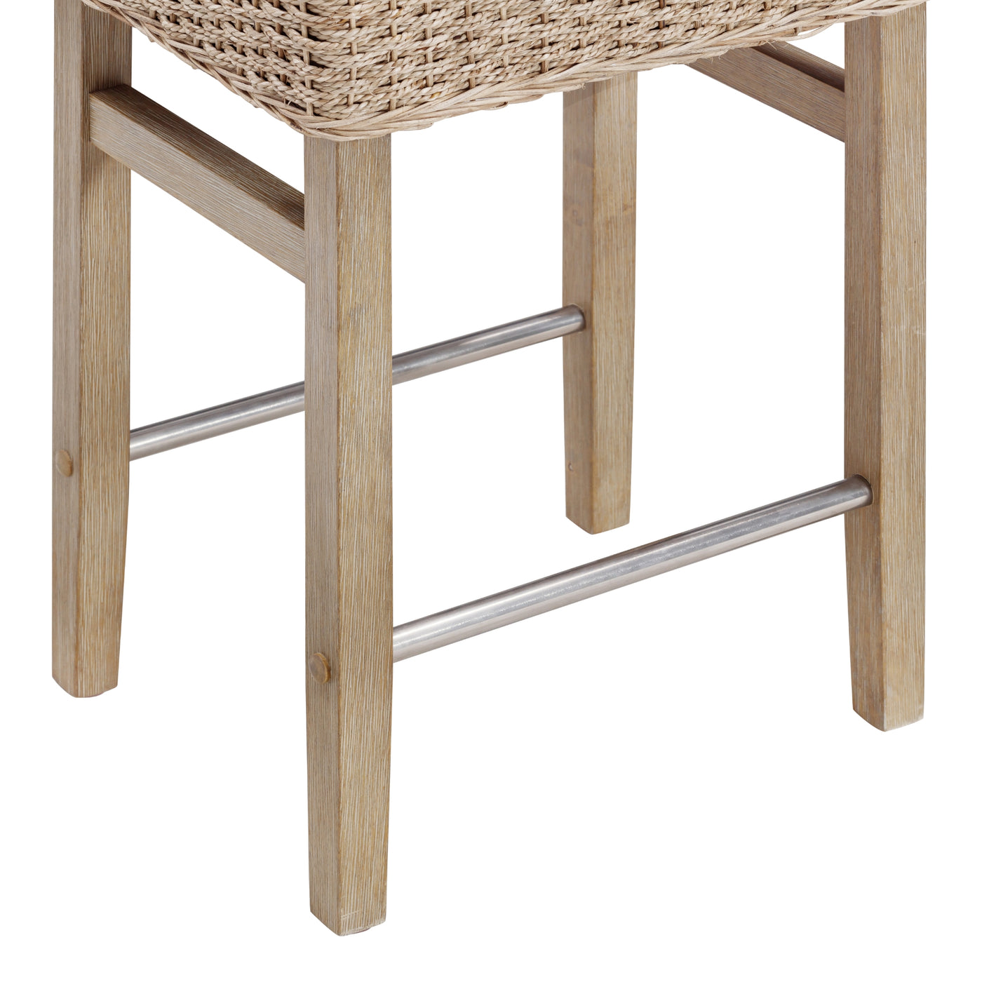 Harvey Rattan Counter Height Kitchen Bar Stool Brown | Nathan James