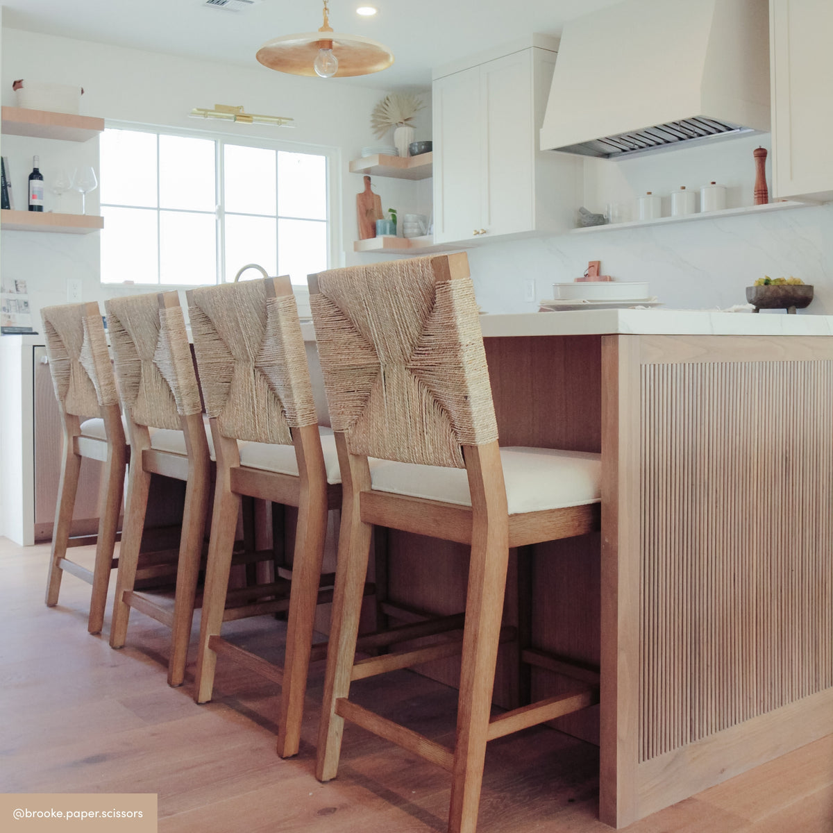 Beacon Bohemian Counter Height Bar Stool with Back | Nathan James