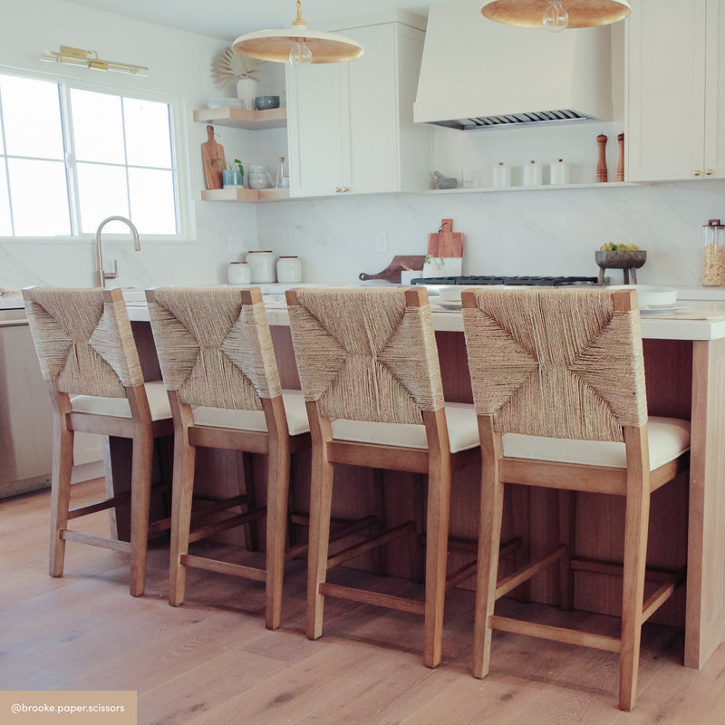 Beacon Bohemian Counter Height Bar Stool with Back | Nathan James