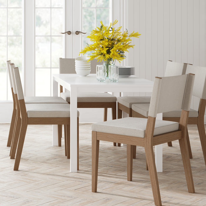 Linus Modern Farmhouse Cushioned Dining Chair Set of 6 | Nathan James