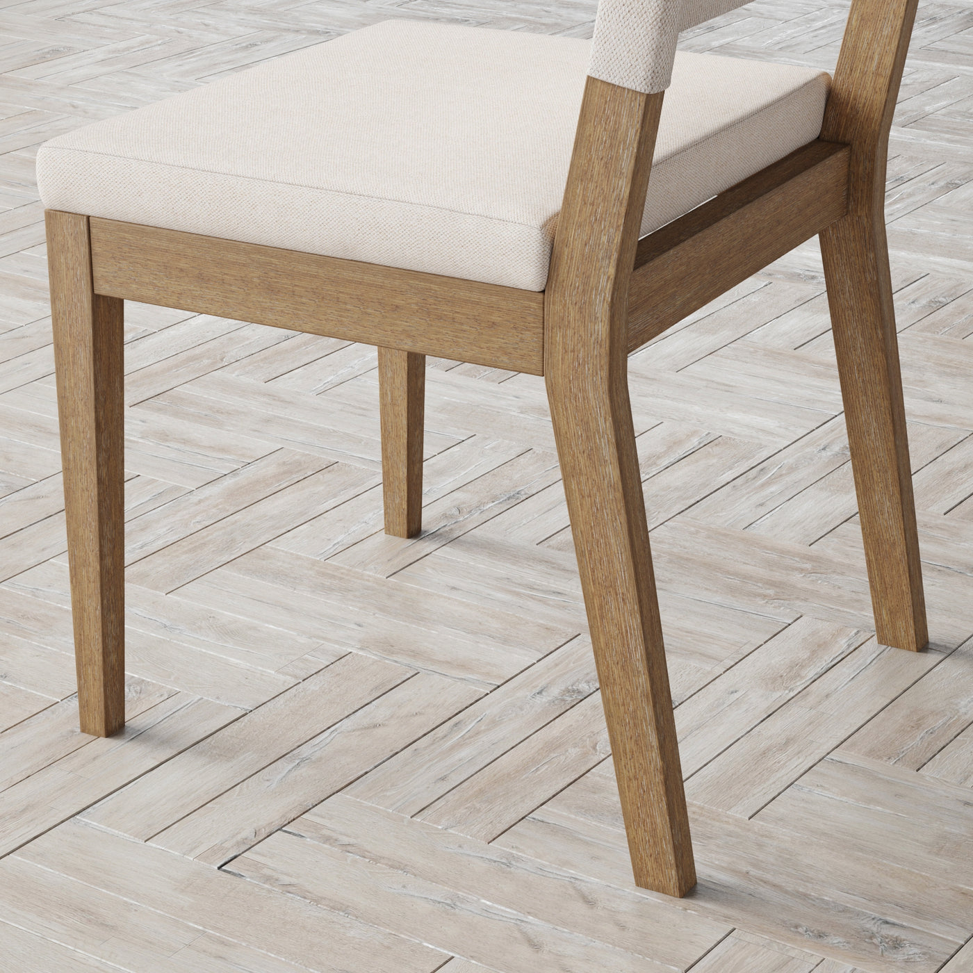 Linus Modern Farmhouse Wood Cushioned Dining Chair | Nathan James