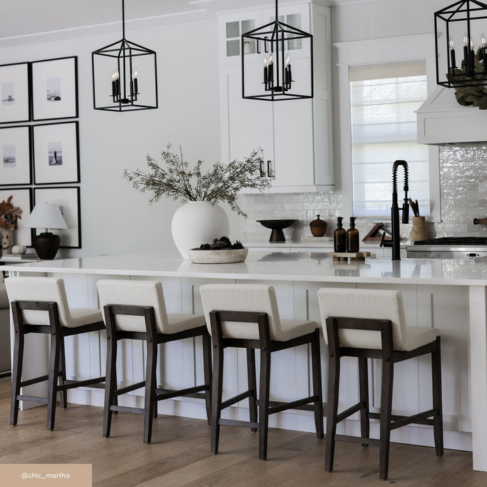 Gracie Modern Set of 3 Bar Stools with Back Brown | Nathan James