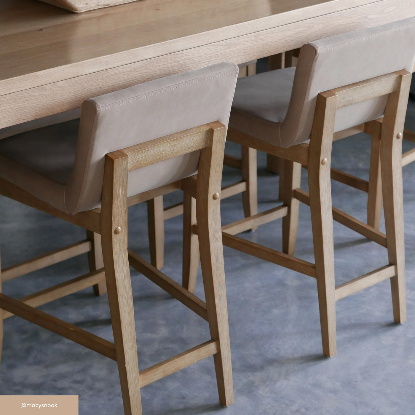 Gracie Modern Wood Light Brown Bar Stool with Back | Nathan James