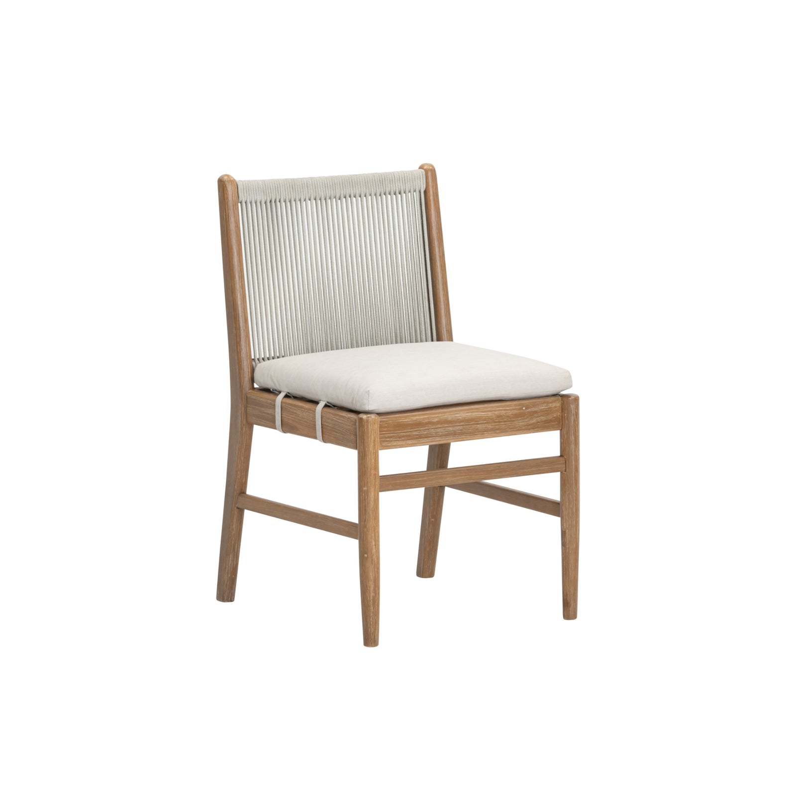 Kayden Woven Rope Back Outdoor Dining Chair Brushed Light Brown ...
