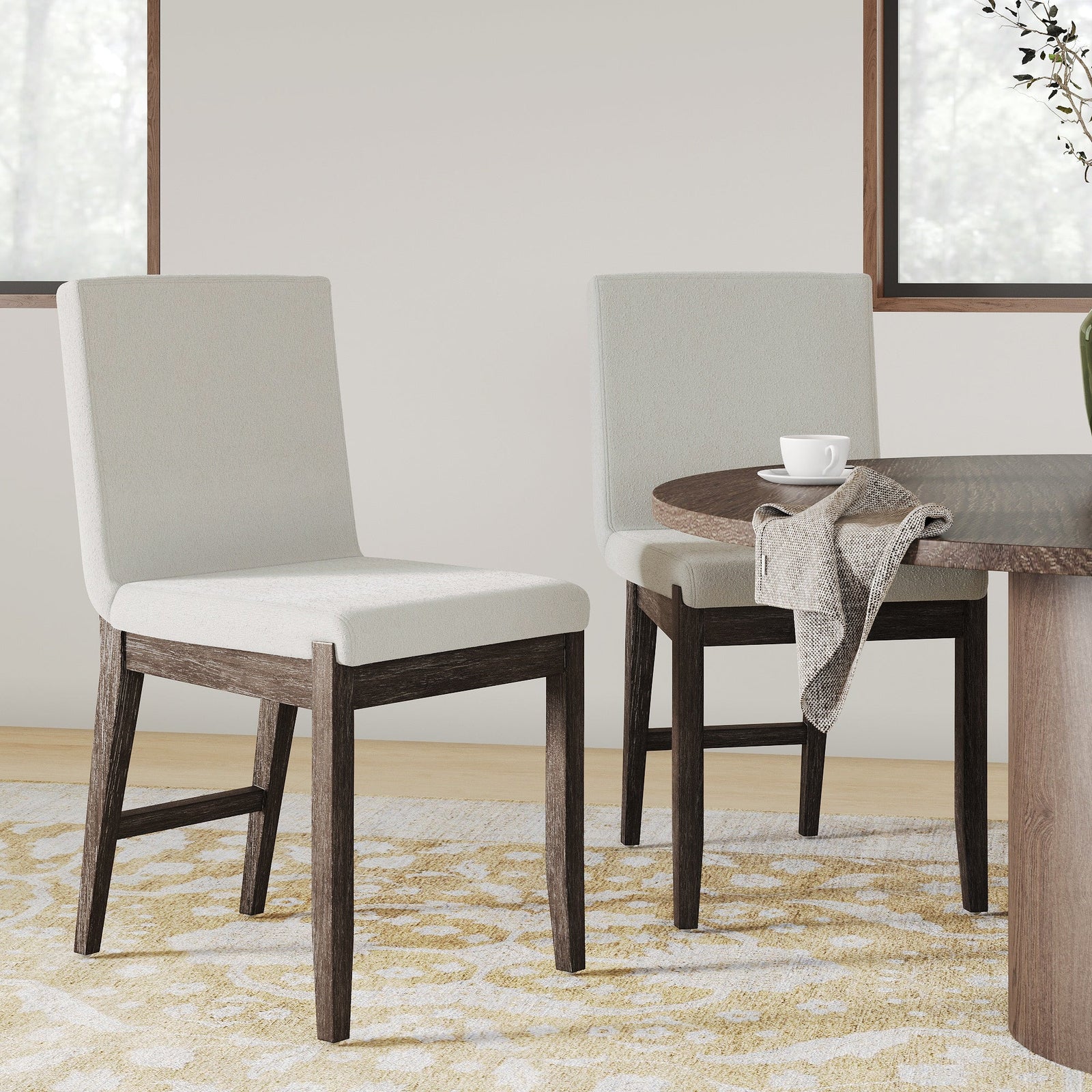 Gracie Scandinavian Dining Chair Exposed Back Set of 2 | Nathan James