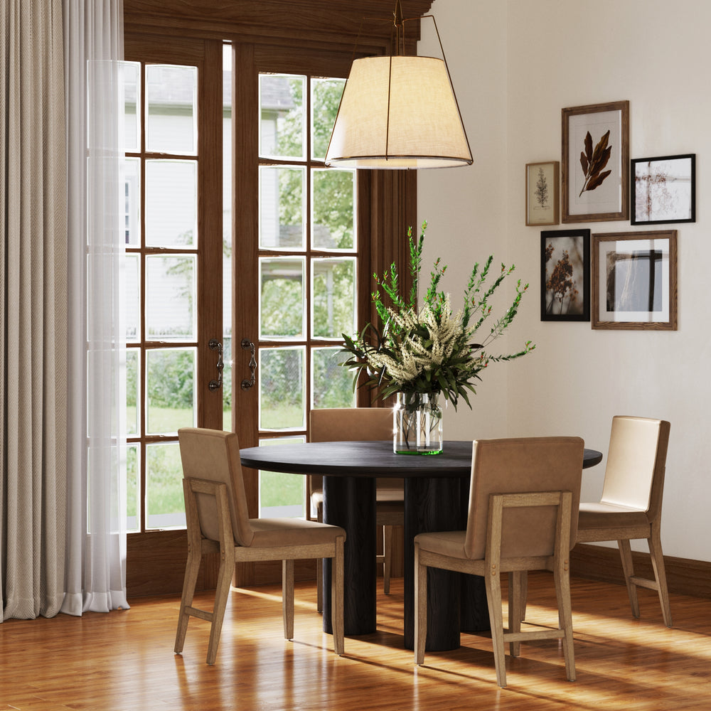 Gracie Exposed Back Dining Chair Light Brown Set of 4 | Nathan James