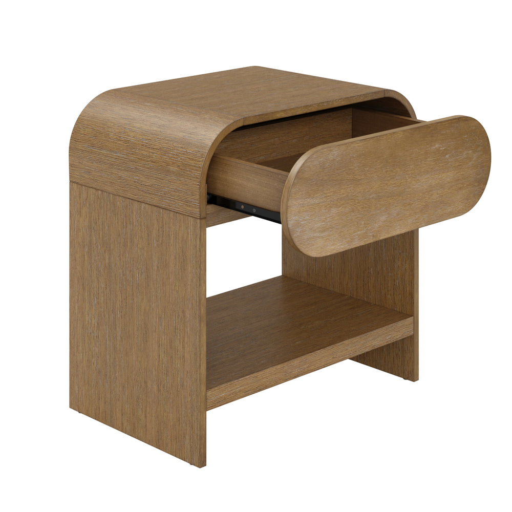 Iris Mid Century Modern Wood Arched End Table | Nathan James