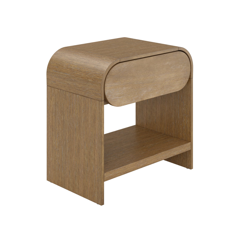 Iris Mid Century Modern Wood Arched End Table | Nathan James