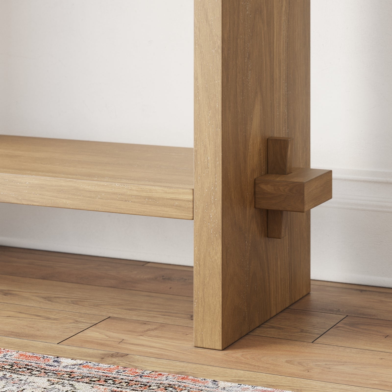 Virgo Wood Modern Farmhouse Brown Console Sofa Table | Nathan James