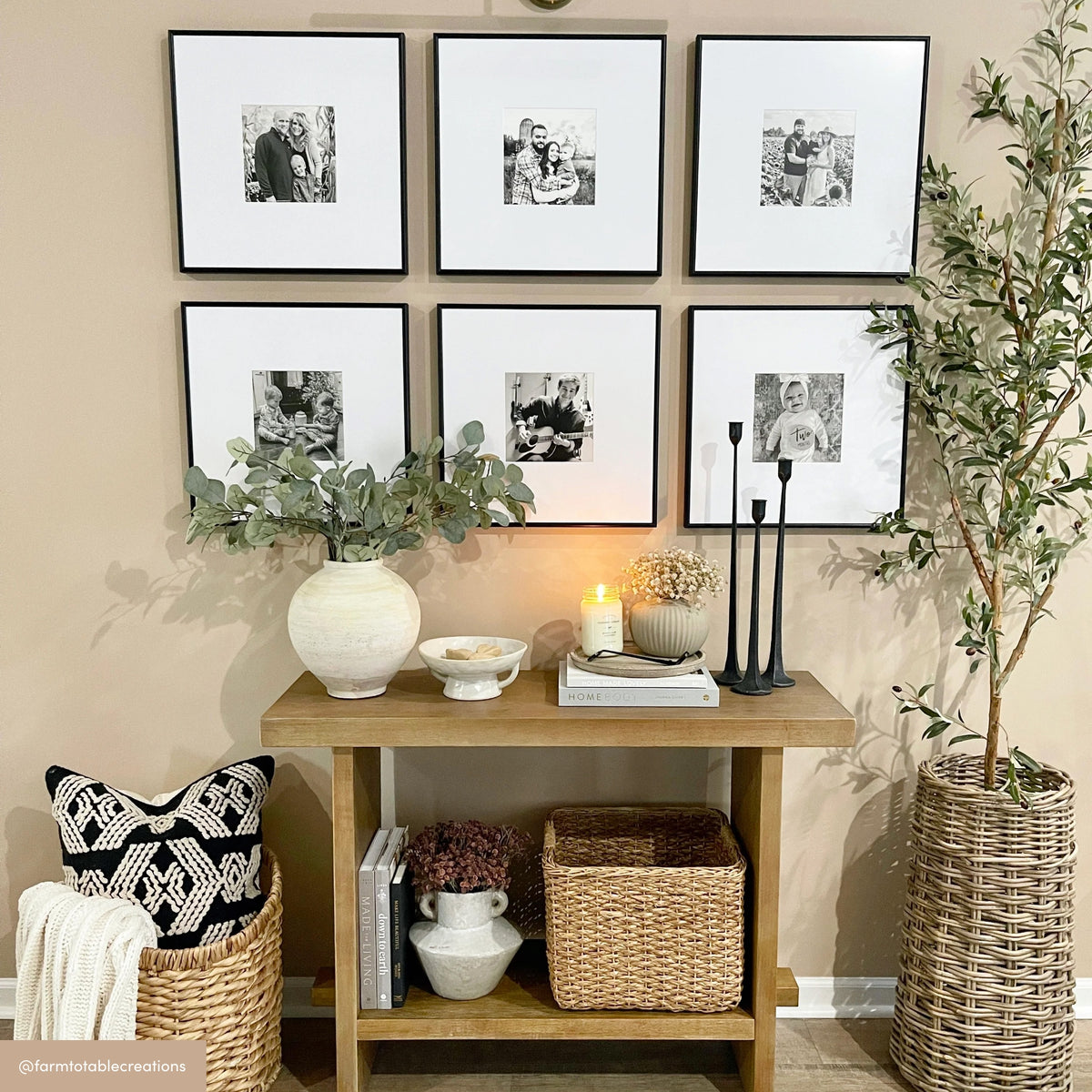 Virgo Wood Modern Farmhouse Brown Console Sofa Table | Nathan James