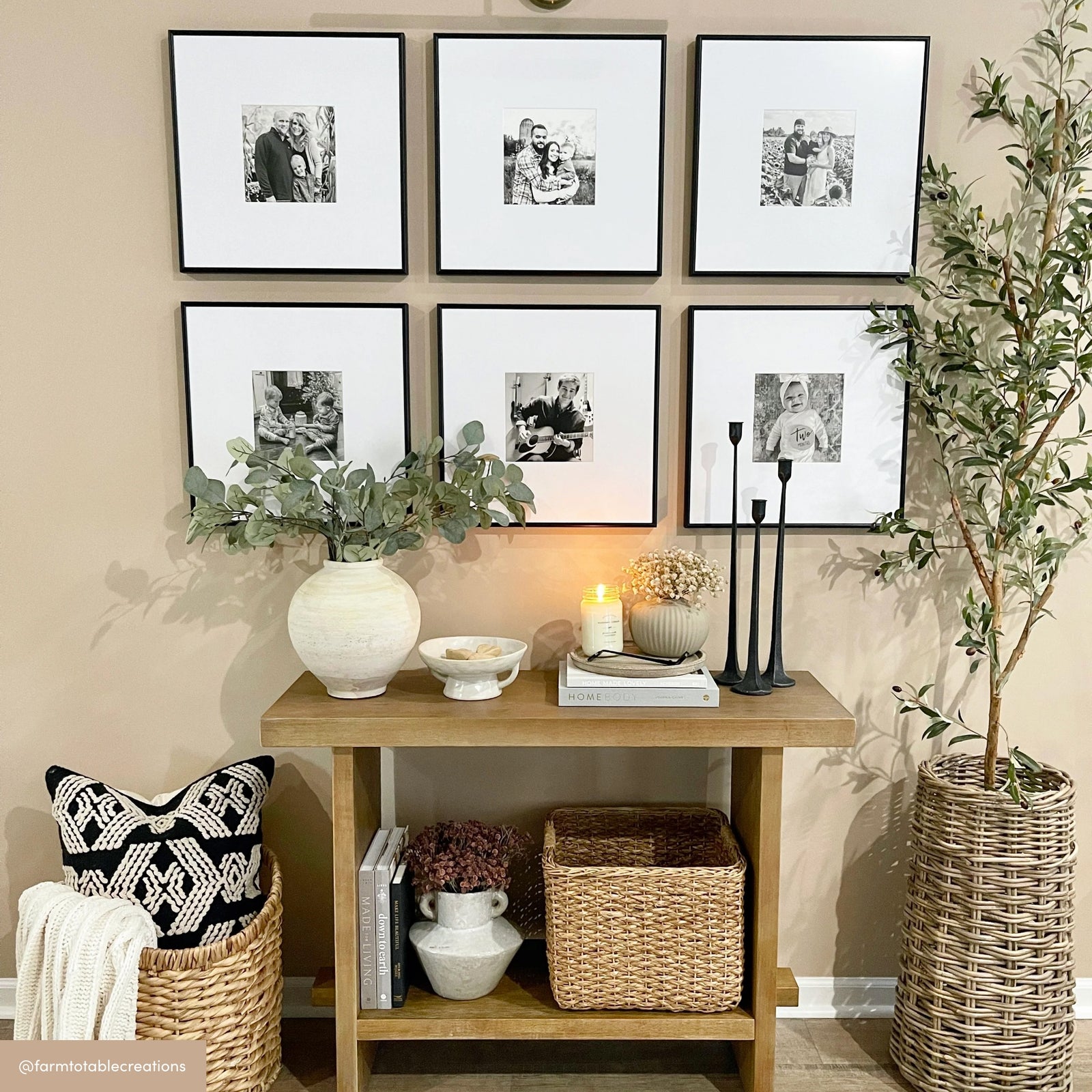 Virgo Wood Modern Farmhouse Brown Console Sofa Table | Nathan James