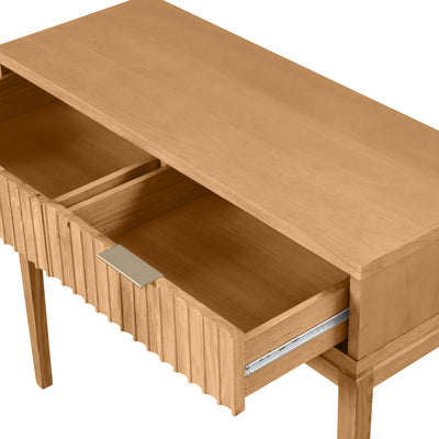 Wood Fluted Storage Console Sofa Table | Nathan James
