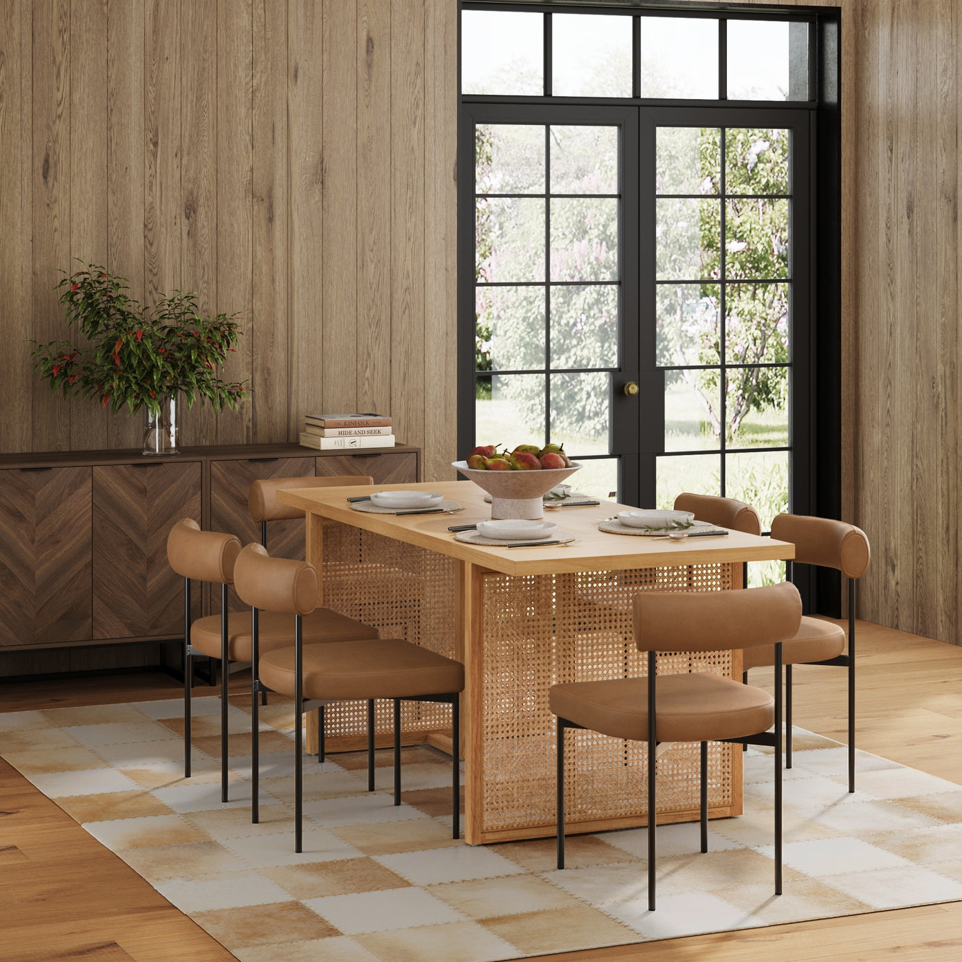 Willow & Dahlia Brown Boho Dining Set 6 Chairs | Nathan James