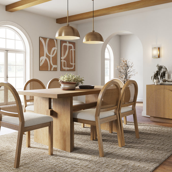 Briggs & Bailey Bohemian Cane Dining Set (6 Chairs) | Nathan James