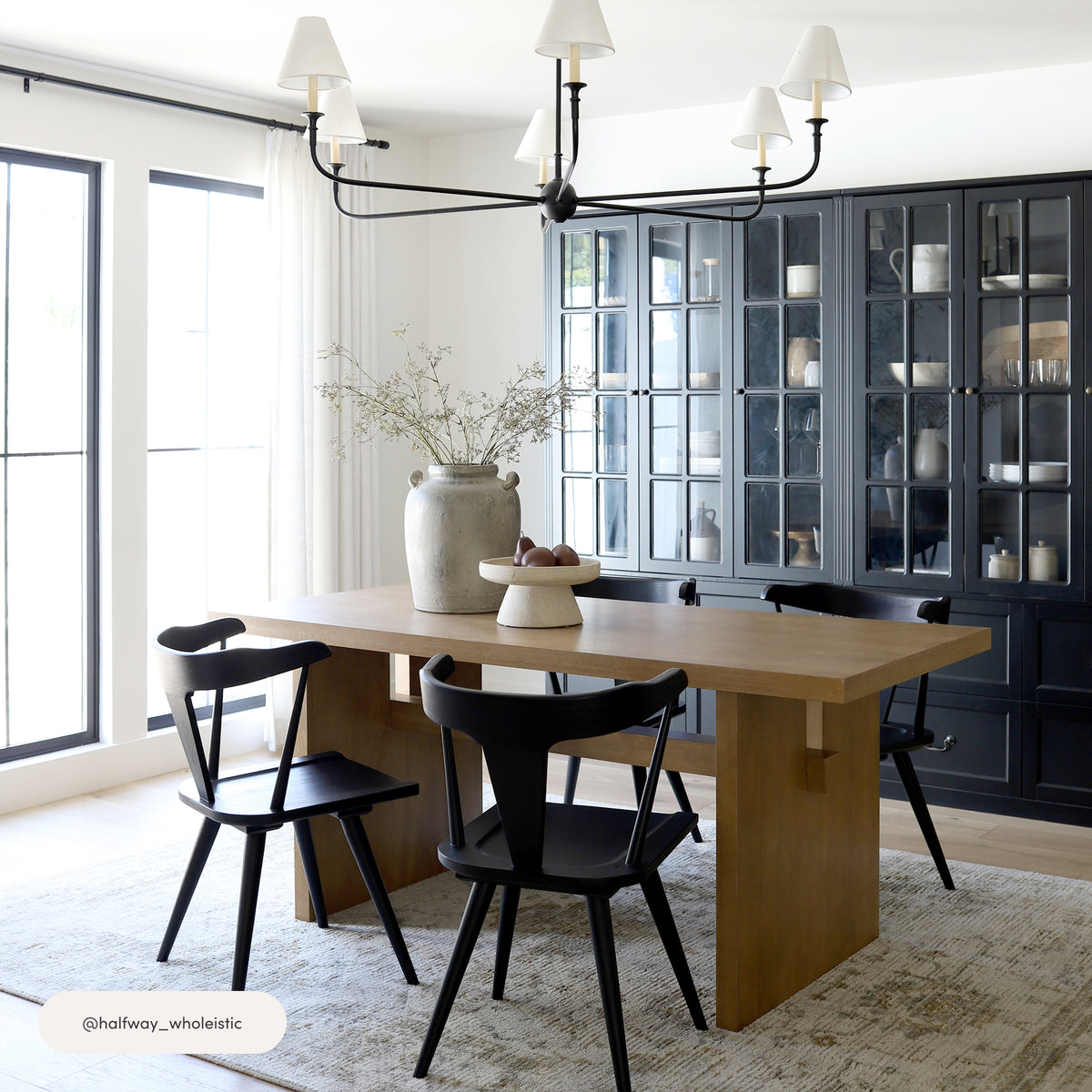 Briggs Dining Table Wood Light Brown Modern Farmhouse | Nathan James