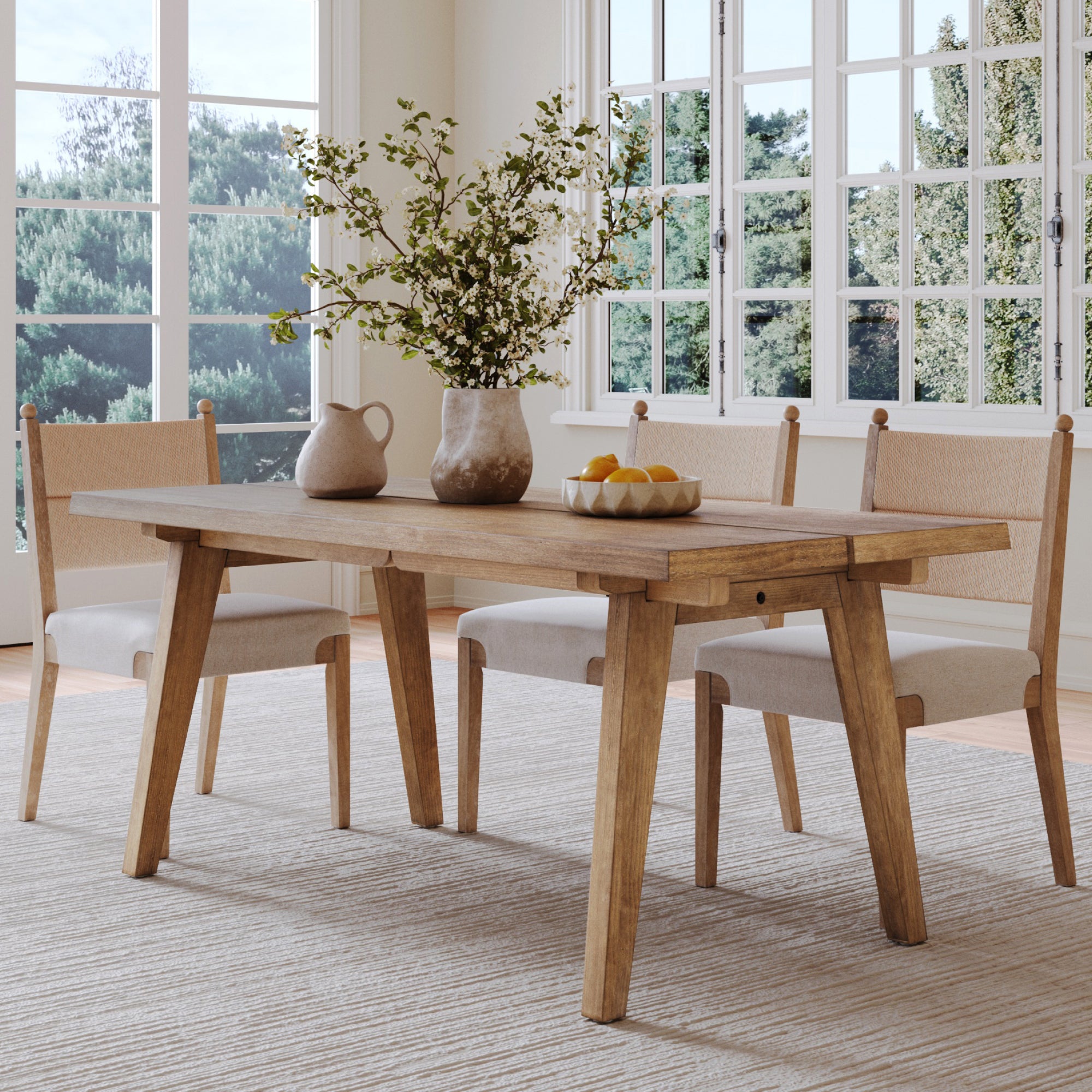 Andy Modern Farmhouse Extendable Dining Table | Nathan James