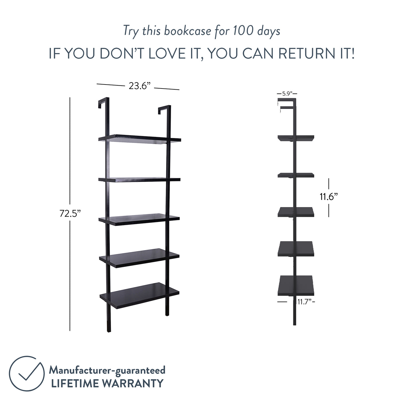 Theo Modern Industrial Bookcase Wood & Metal Set of 3 | Nathan James