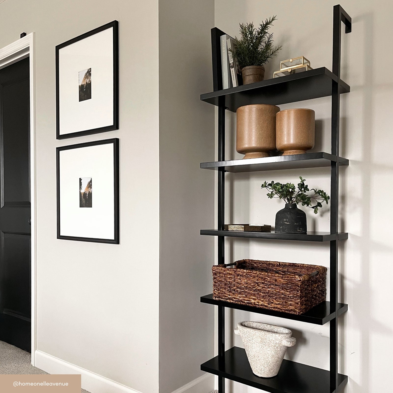 Theo Modern Industrial Bookcase Wood & Metal Set of 3 | Nathan James