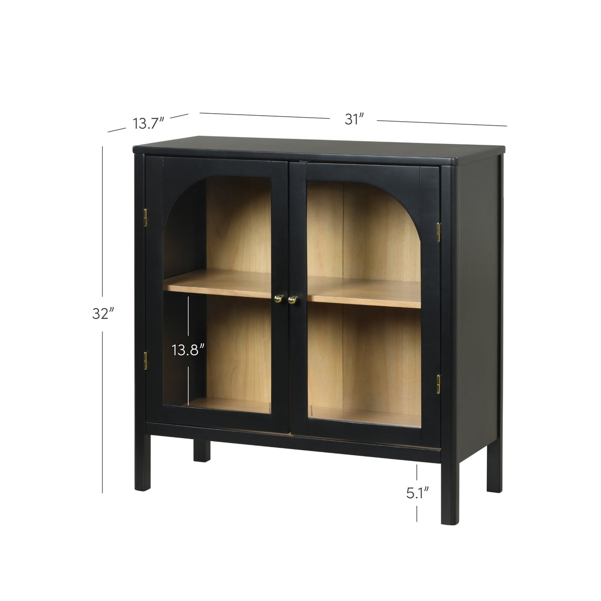 Mason Matte Back Wood Storage Credenza Set of 3 | Nathan James
