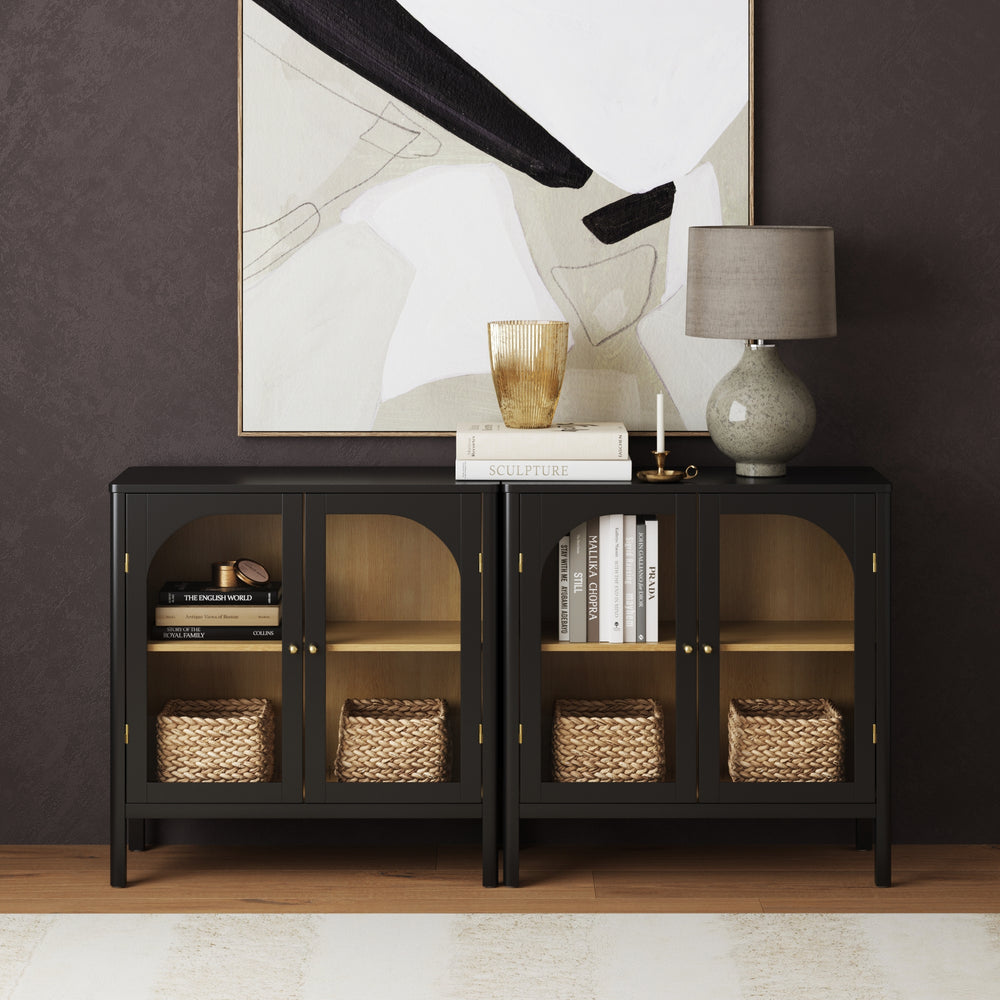 Mason Wood Storage Cabinet Credenza Sideboard | Nathan James