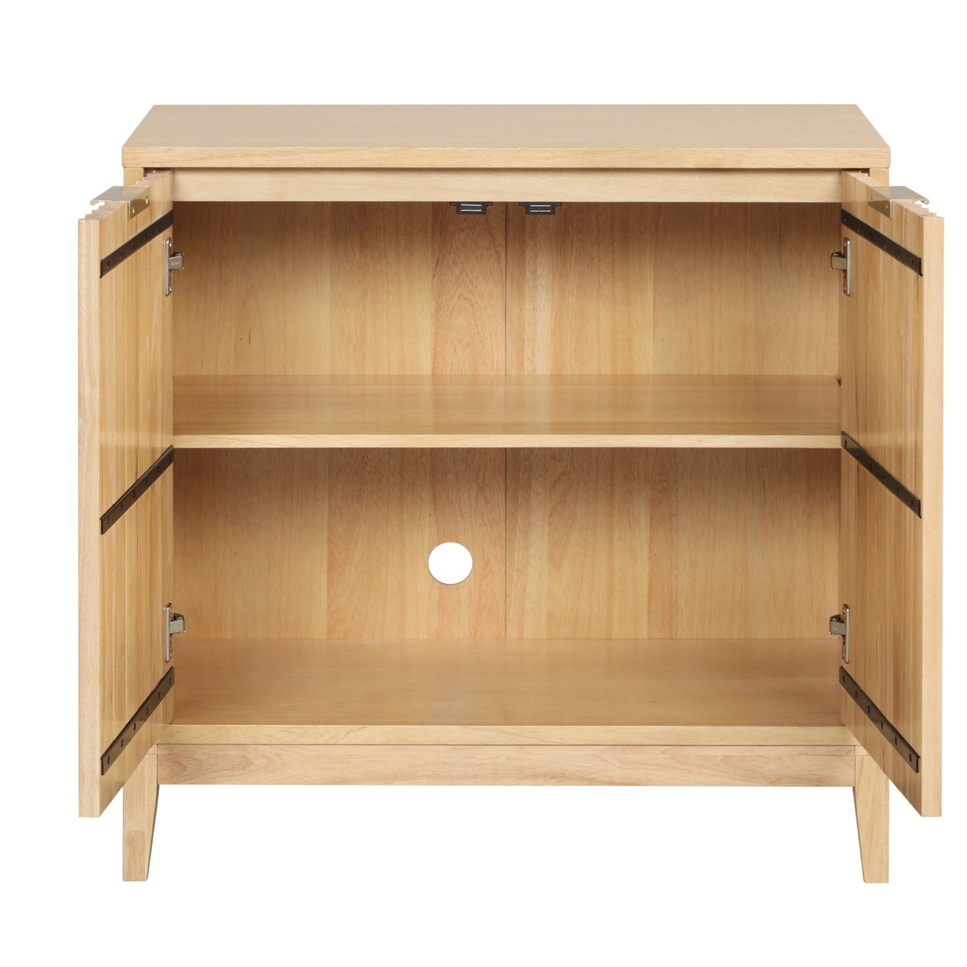 Jasper Entertainment Center Warm Pine Gold 2 Cabinets | Nathan James