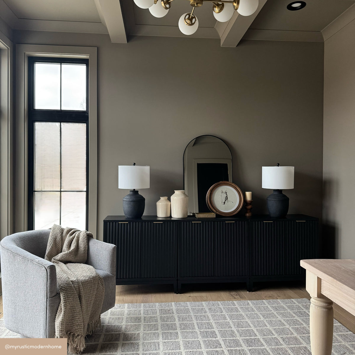 Jasper Boho Wood Fluted Storage Cabinet Black | Nathan James