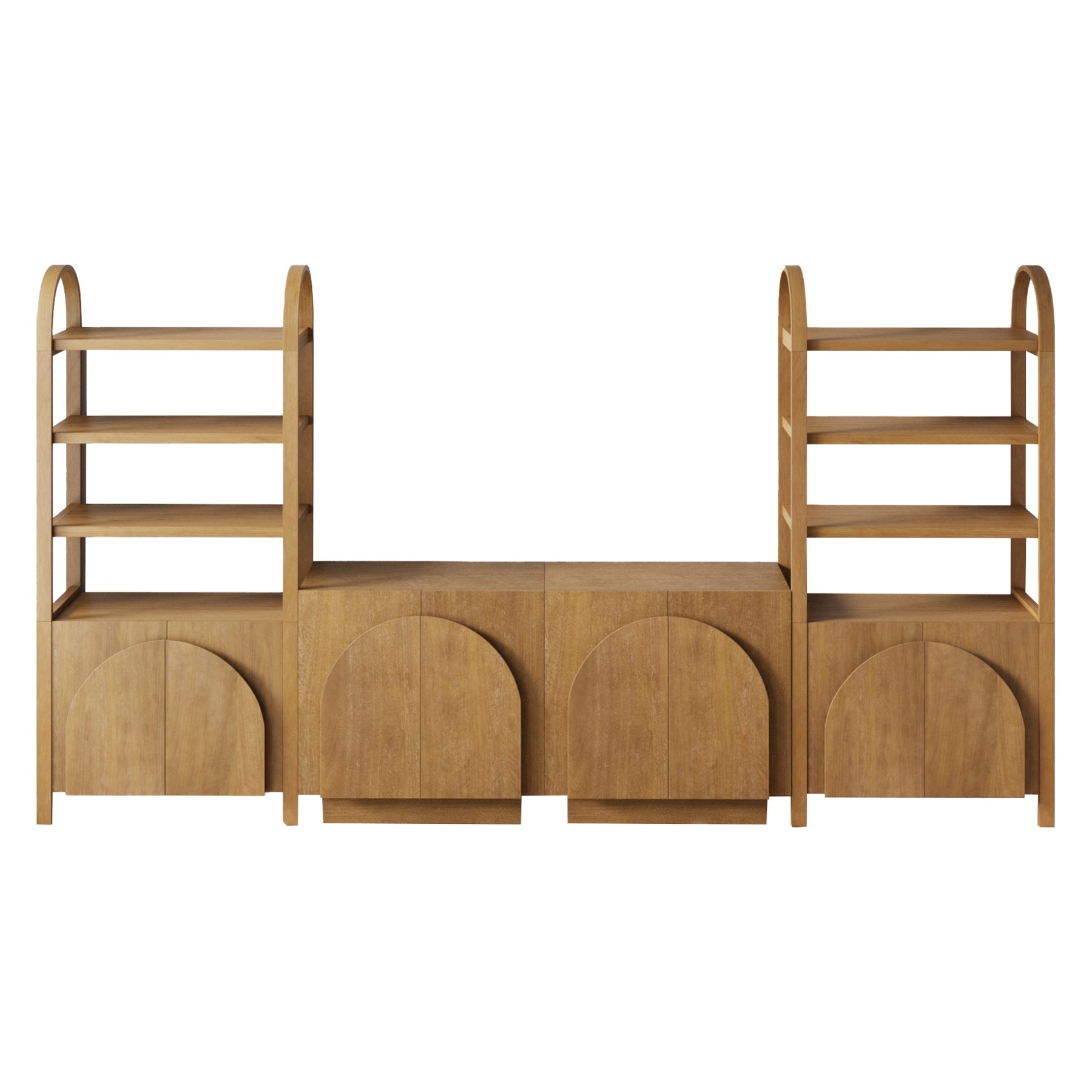 Iris Mid Century Modern Arched Entertainment Center | Nathan James