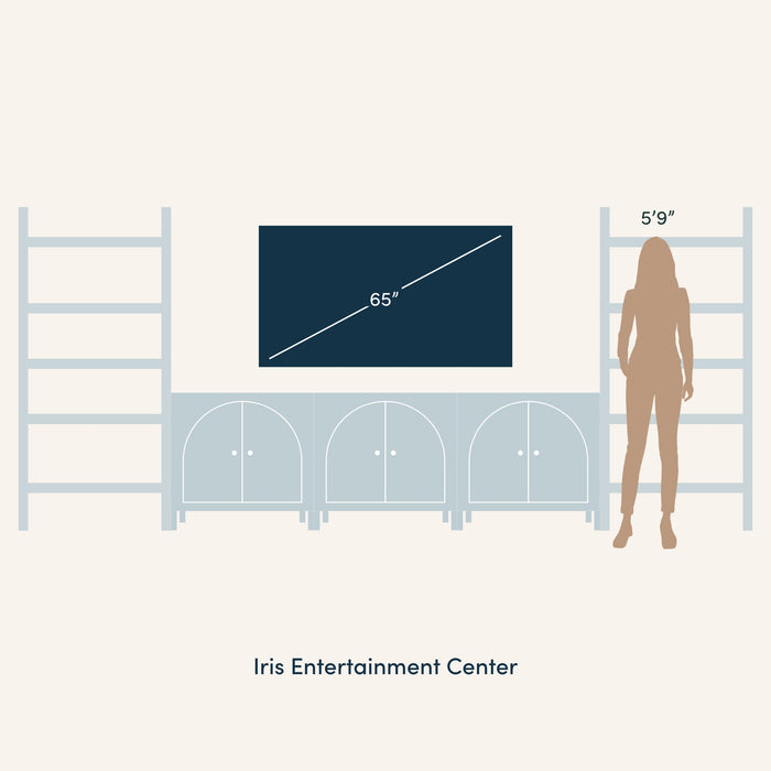 Iris Mid-Century Modern Arched Entertainment Center | Nathan James