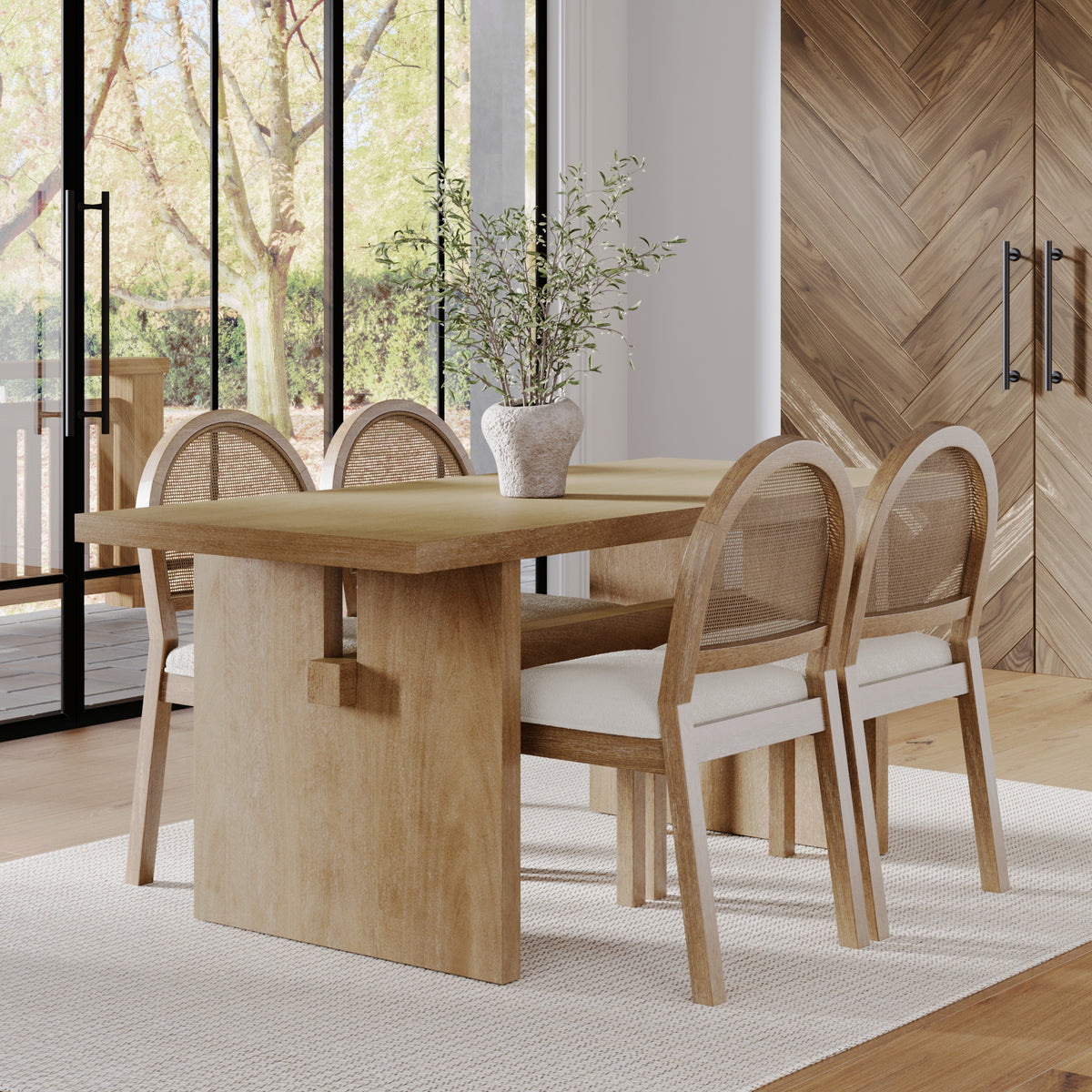 Briggs & Bailey Bohemian Cane Dining Set (4 Chairs) | Nathan James