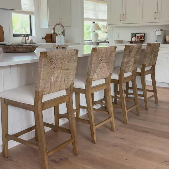 Beacon Bohemian Counter Height Bar Stool with Back | Nathan James